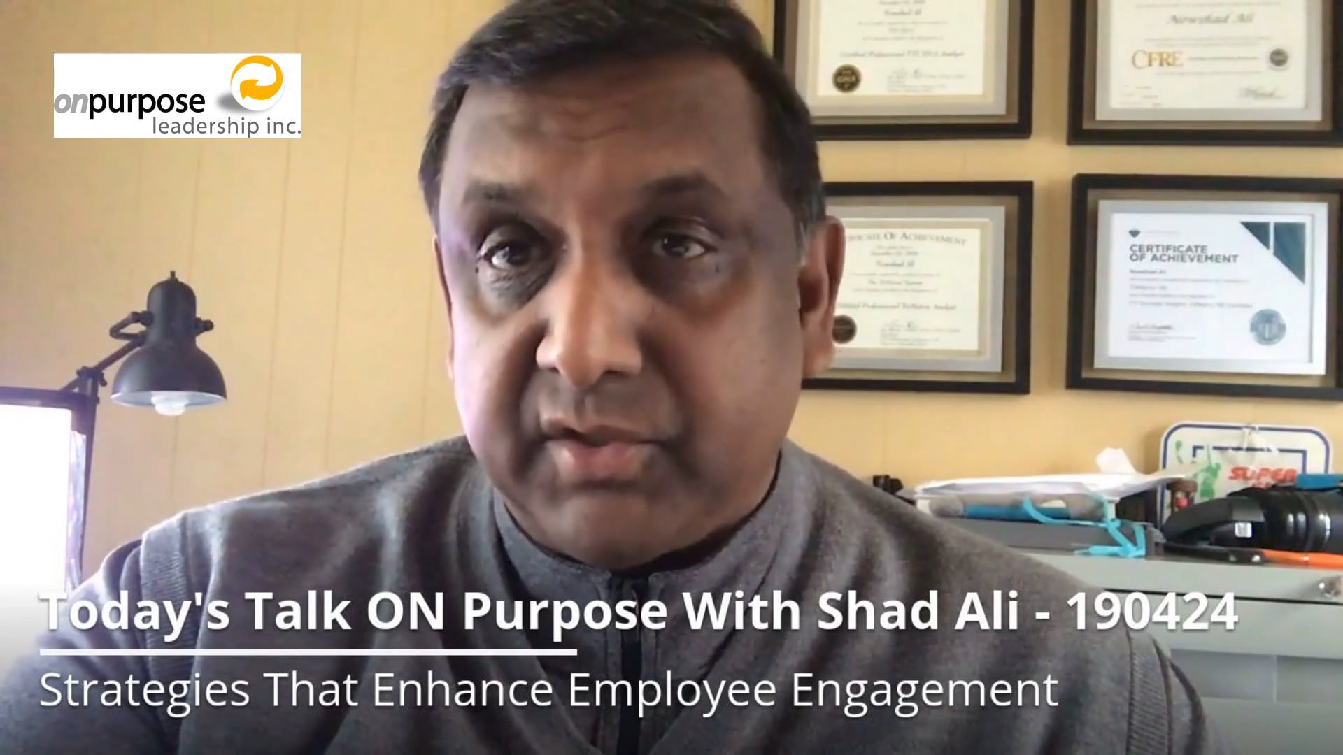 Today's Talk On Purpose With Shad Ali - 190424 on Vimeo