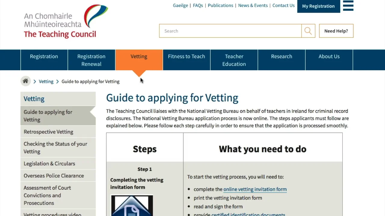 Step by Step Guide to Applying for Vetting
