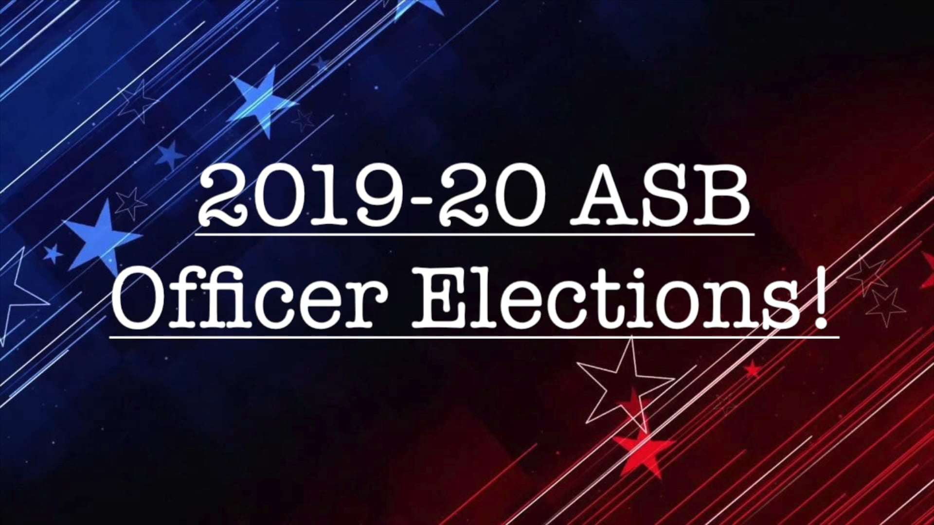 2019-20 ASB Officer Election! on Vimeo
