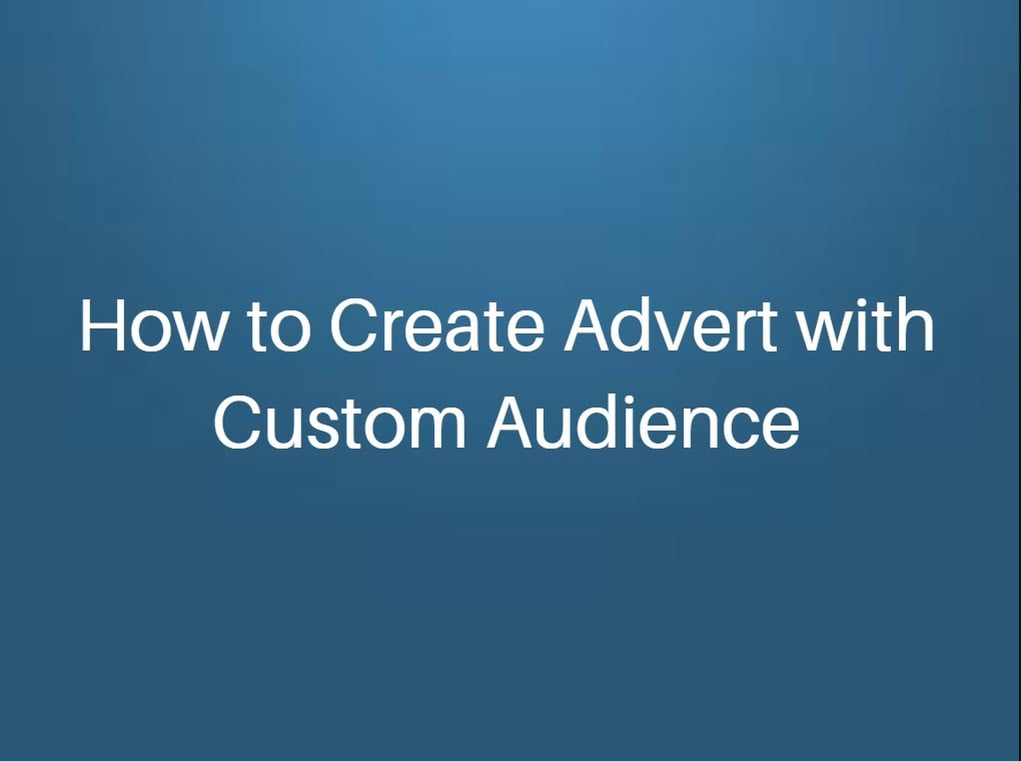 How to create Advert with custom Audience_edited on Vimeo