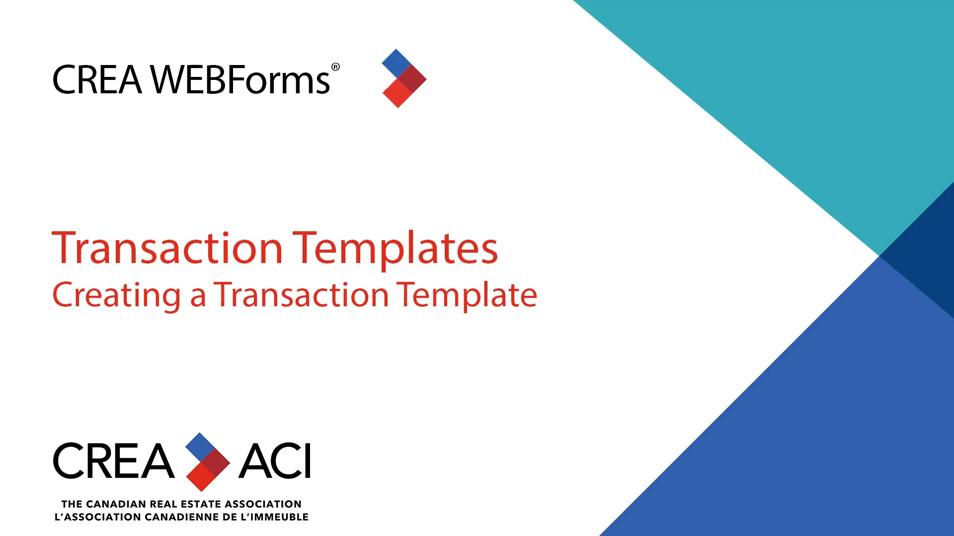 Creating a Transaction Template