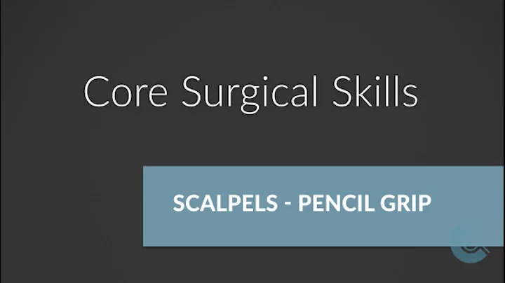 Using Surgical Tools - Scalpels - Pencil Grip on Vimeo