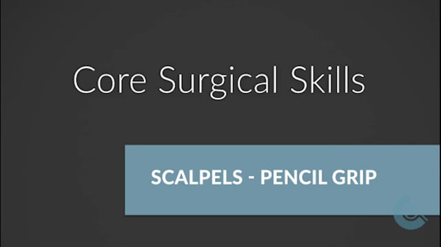 Using Surgical Tools - Scalpels - Pencil Grip on Vimeo