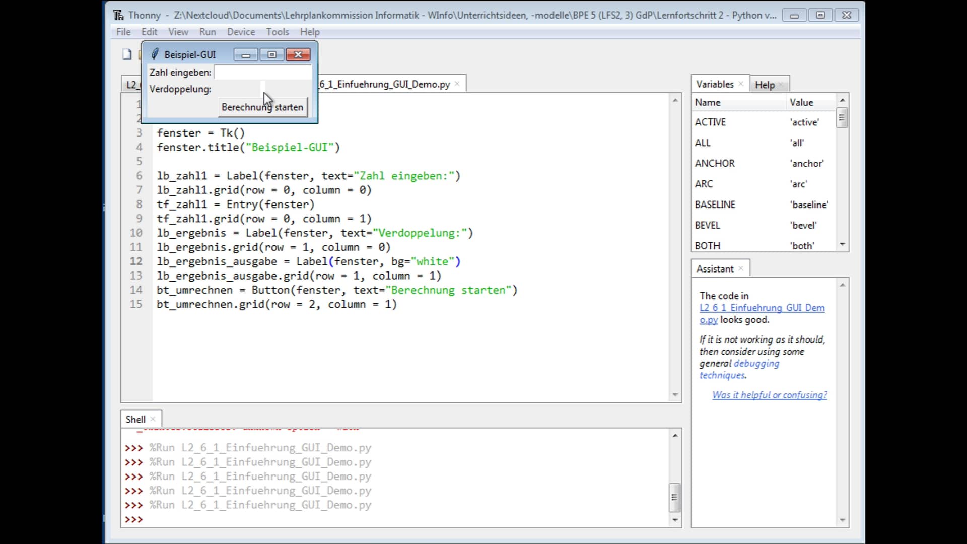 Programmierung einer GUI mit Python (2) on Vimeo
