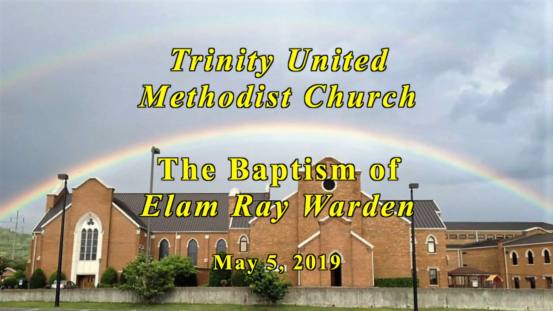 The Baptism of Elam Ray Warden on Vimeo