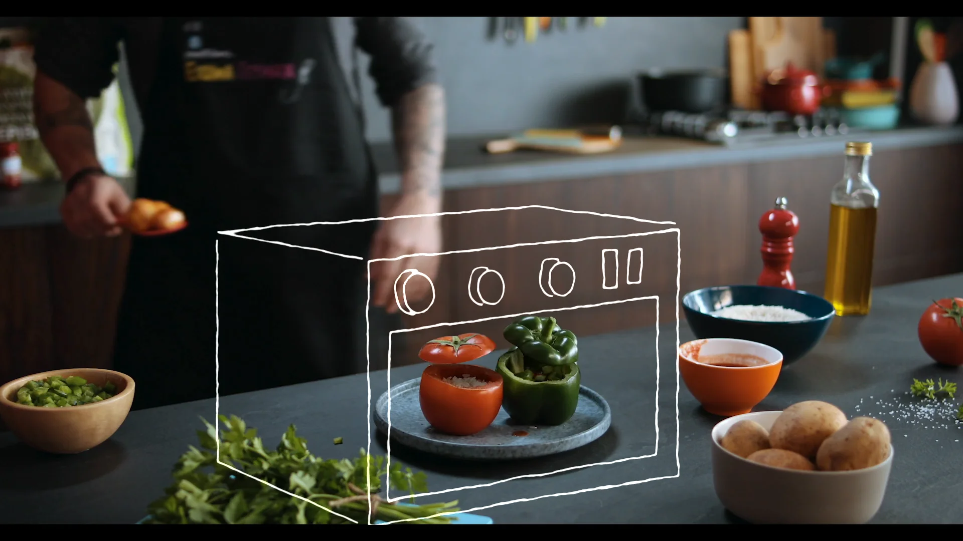 STUFFED TOMATO & PEPPER on Vimeo