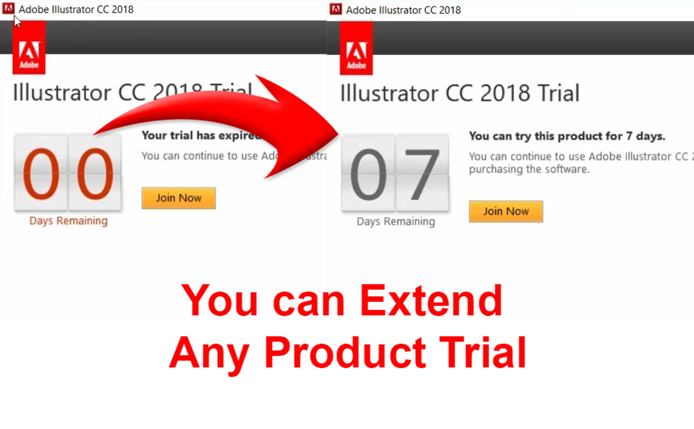 Restart Trial Period - Adobe Products