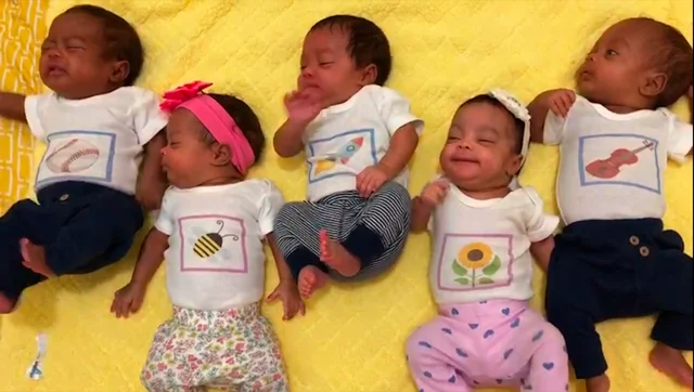 Identical Quintuplets Babies