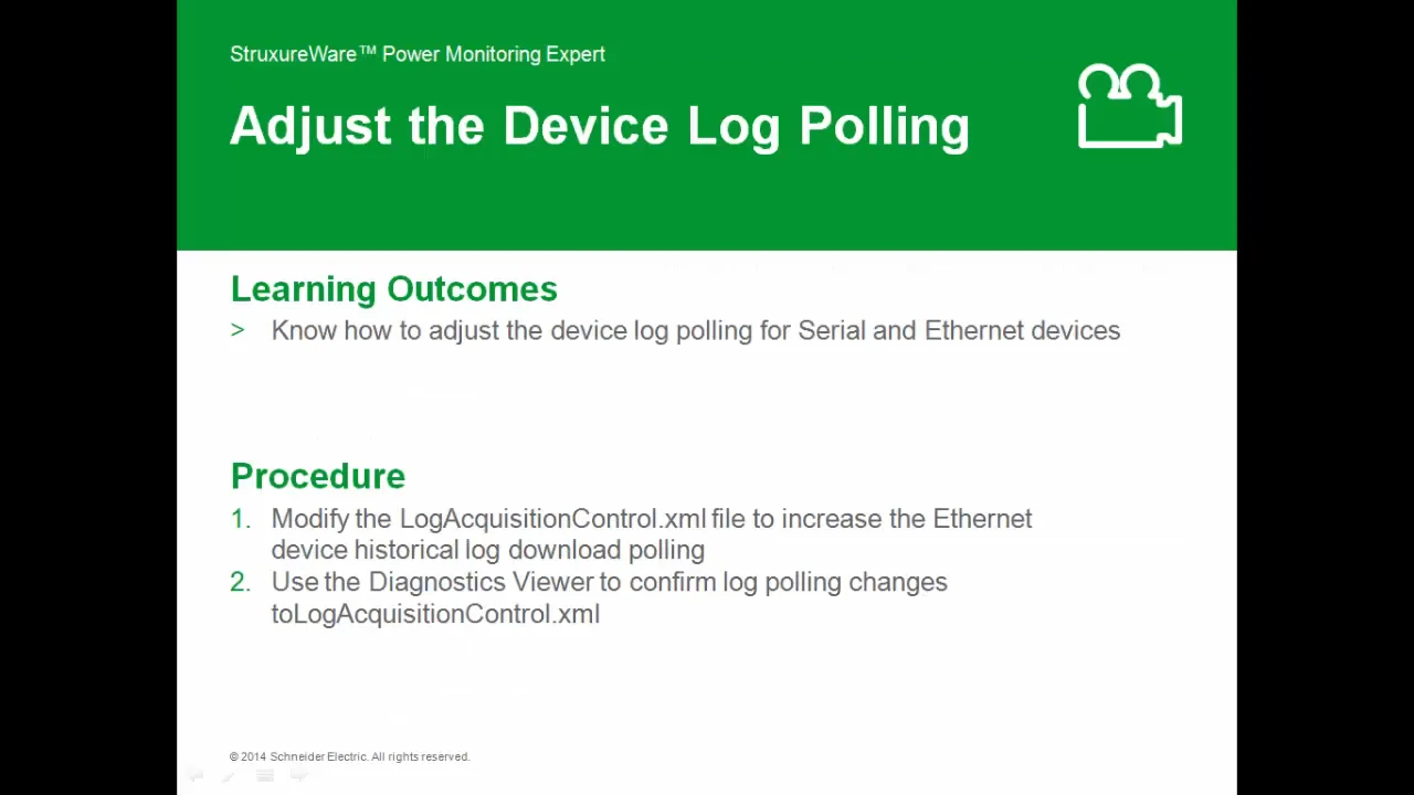 Adjust the Device Log Polling - Schneider Electric Community