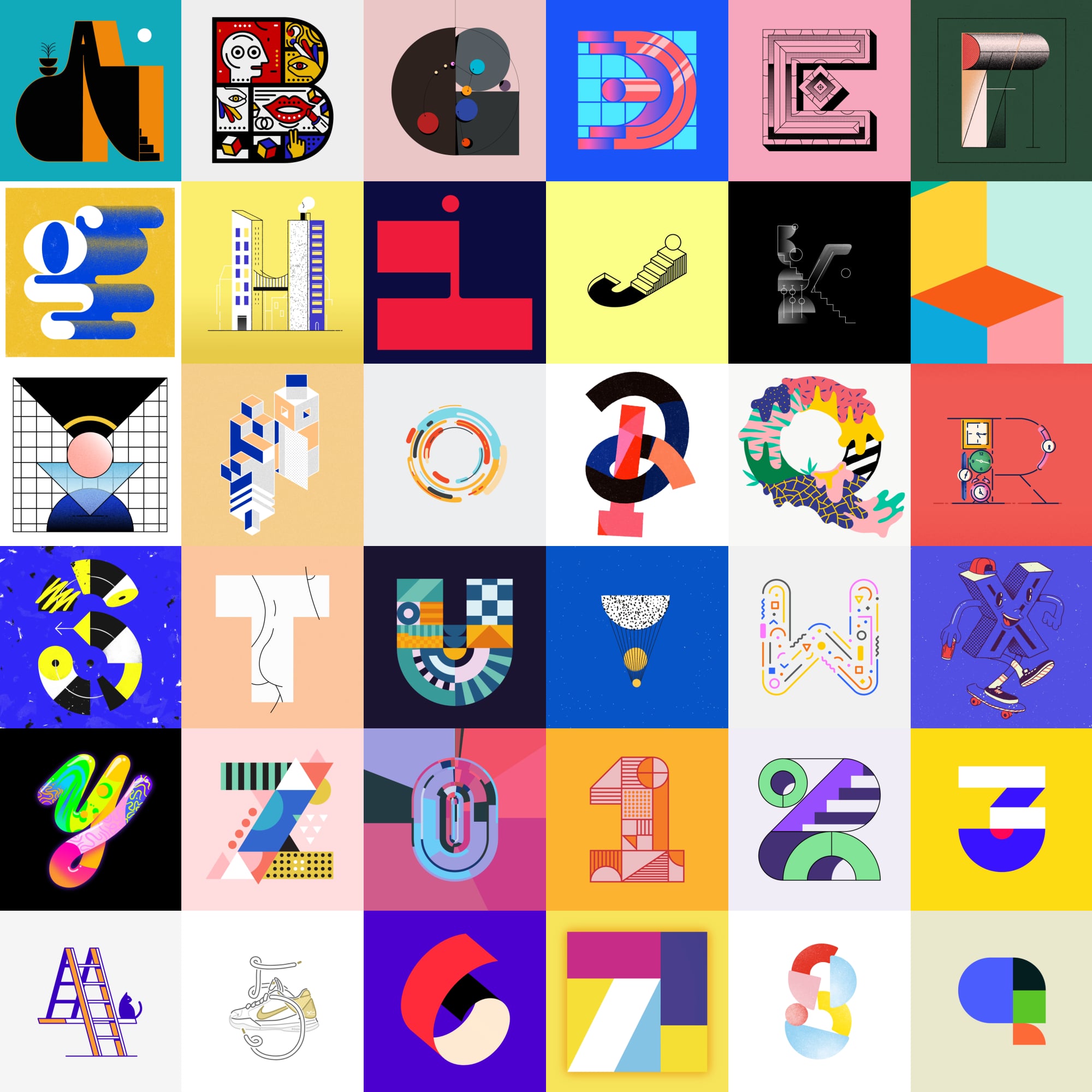 36 Days of Type — An Animated Collaboration Full Grid on Vimeo