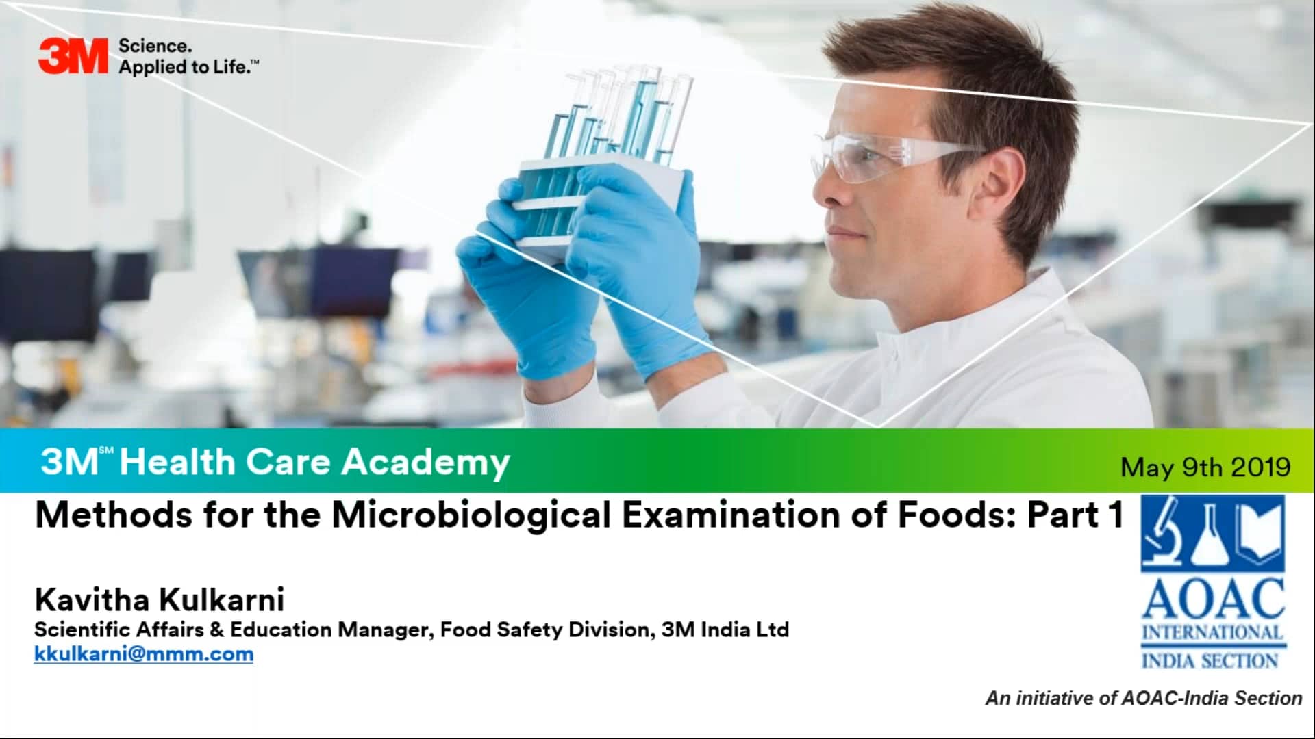 Webinar on Methods for the Microbiological Examination of Foods – Part ...