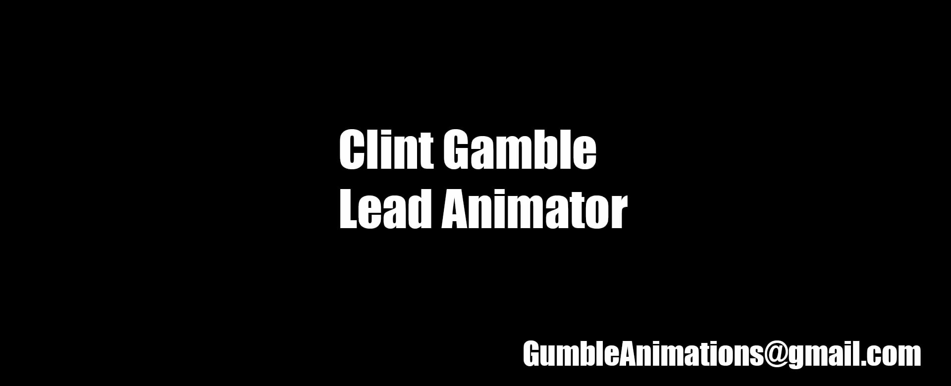 Clint Gamble - Animation 2019 Reel on Vimeo
