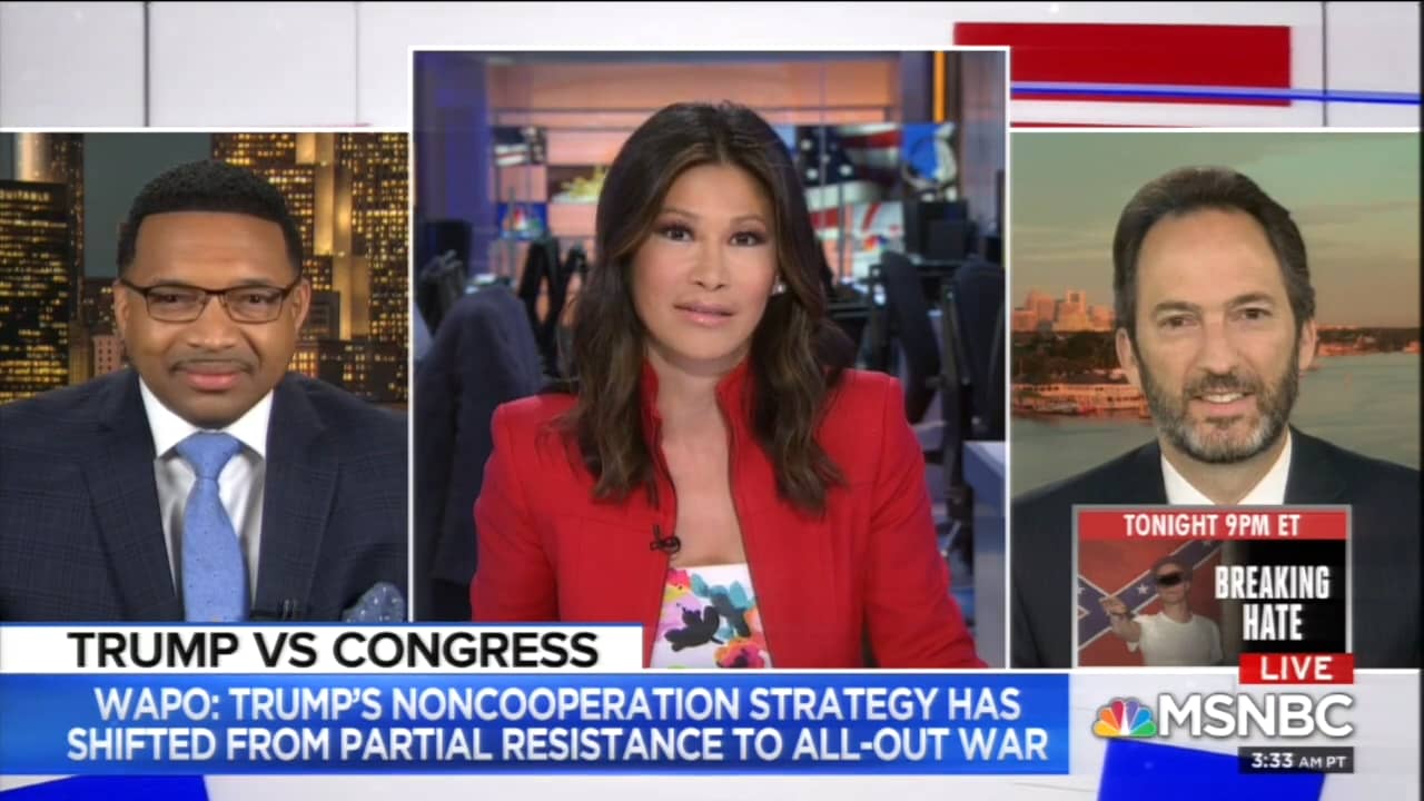 Trump vs Congress Justin Sayfie MSNBC Fort Lauderdale Remote Live Shot ...