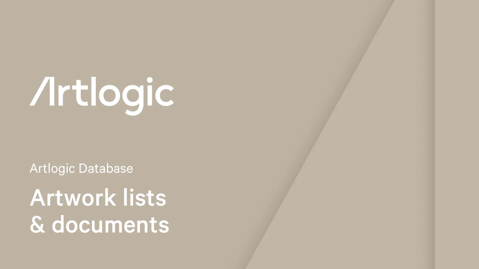 Artlogic Online Training - Artlogic Database - Artwork Lists & Documents on Vimeo