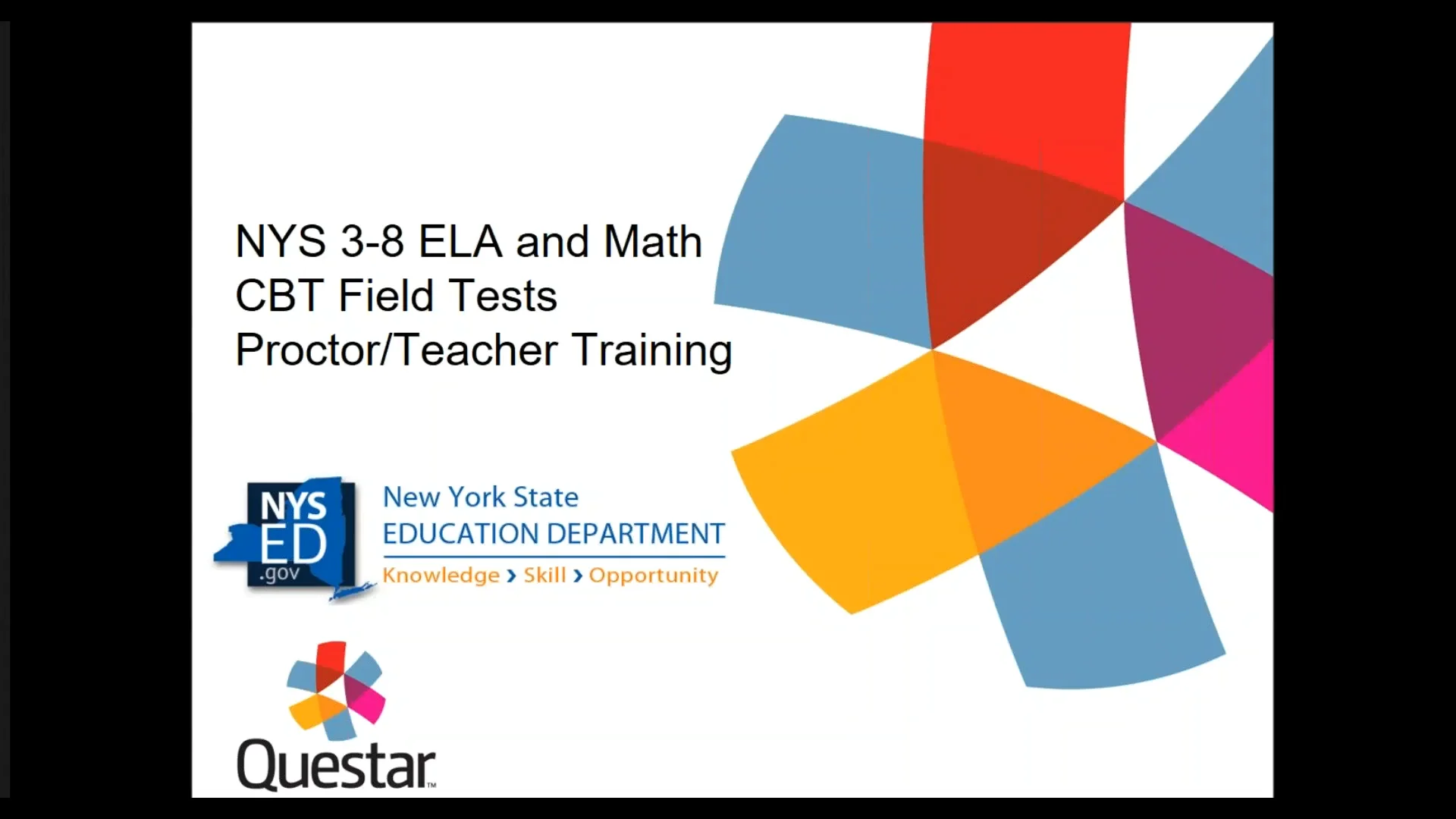 NYS 3-8 ELA and Math CBT Field Tests Proctor/Teacher Training on Vimeo