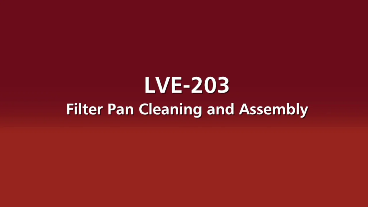 McD's LOV - Filter Pan Assembly and Cleaning on Vimeo