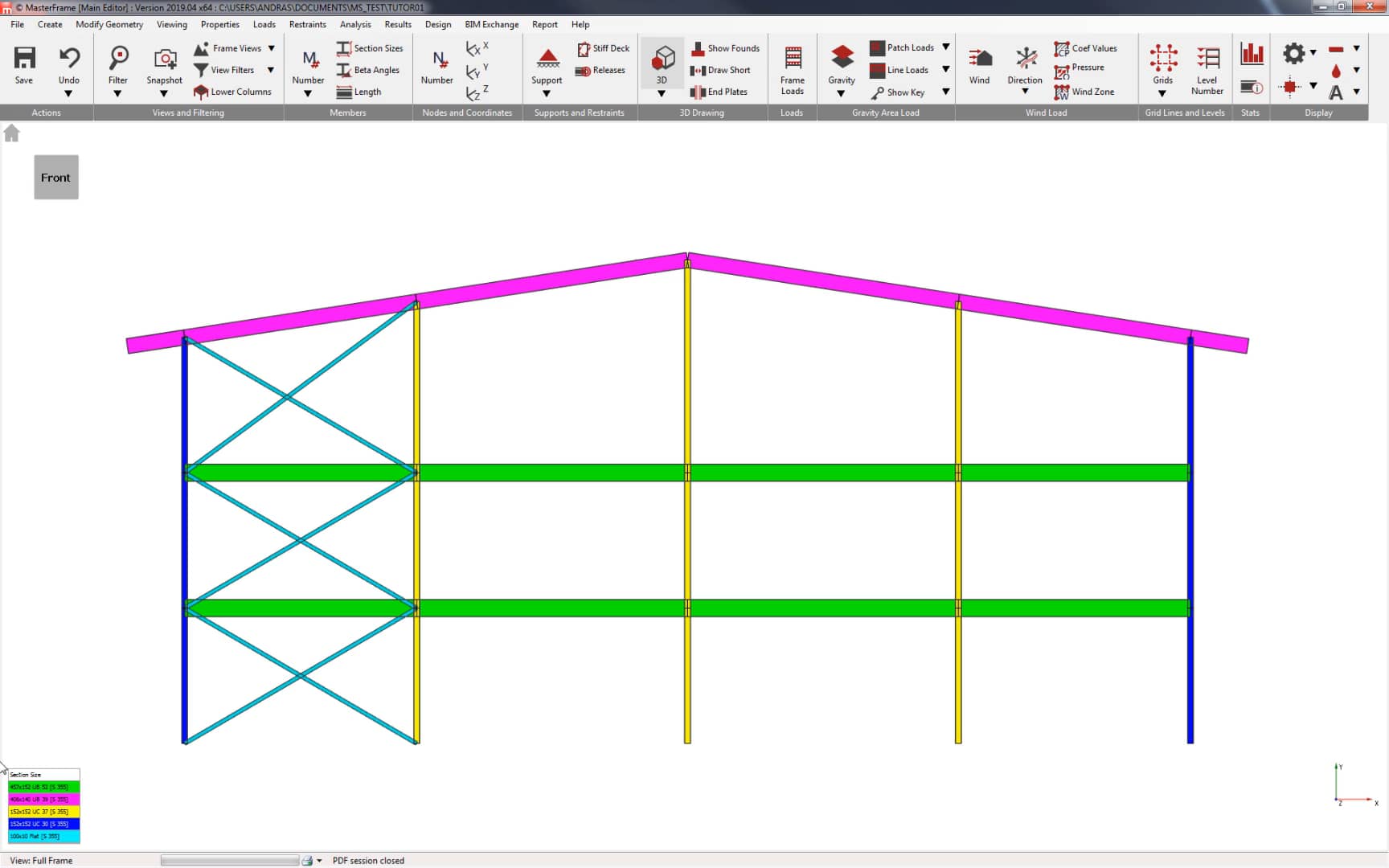 MasterFrame Simple 2D Steel Frame Tutorial - Eurocode 3 on Vimeo