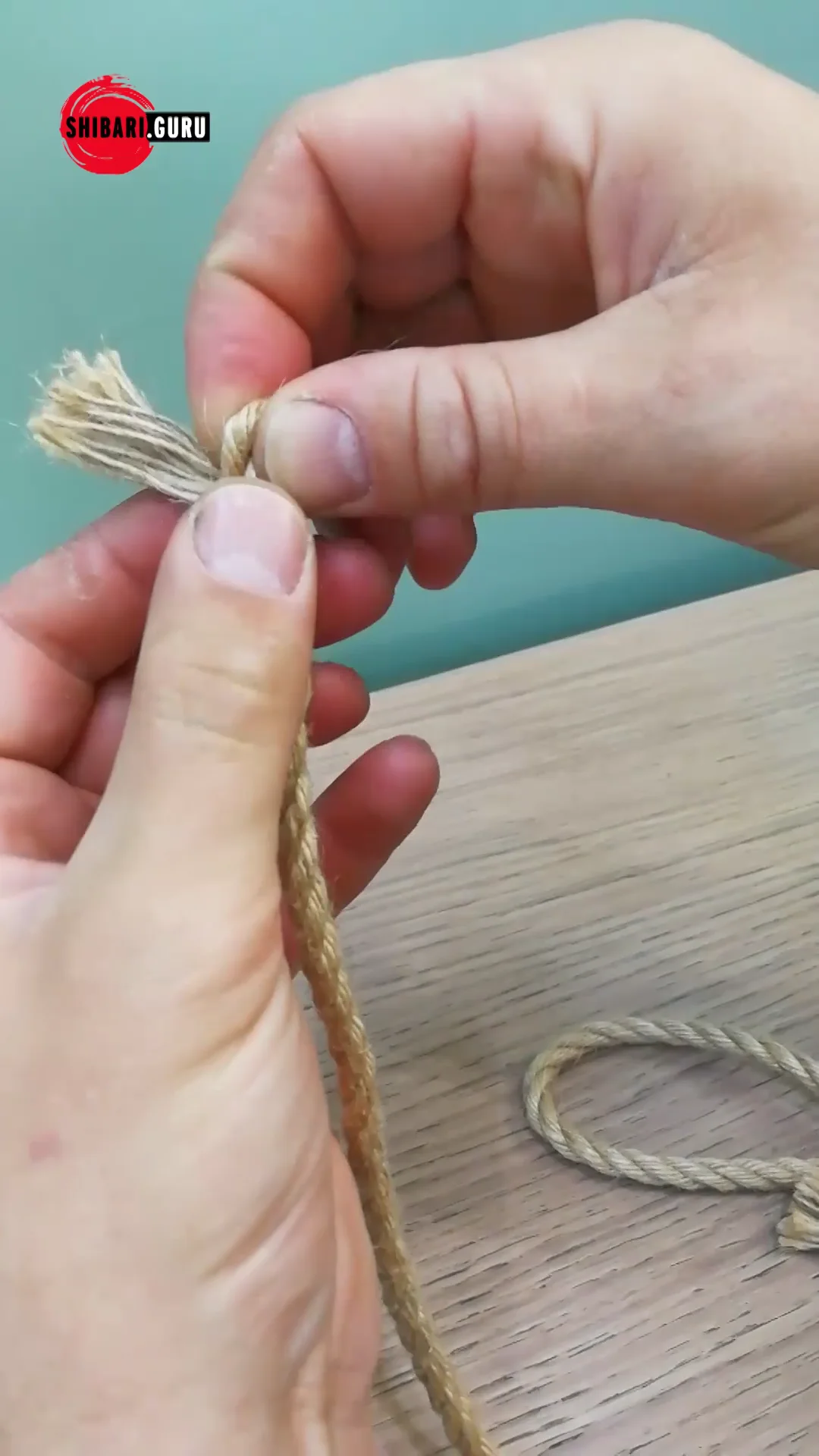 My knot on the end of shibari rope in Shibari on Vimeo