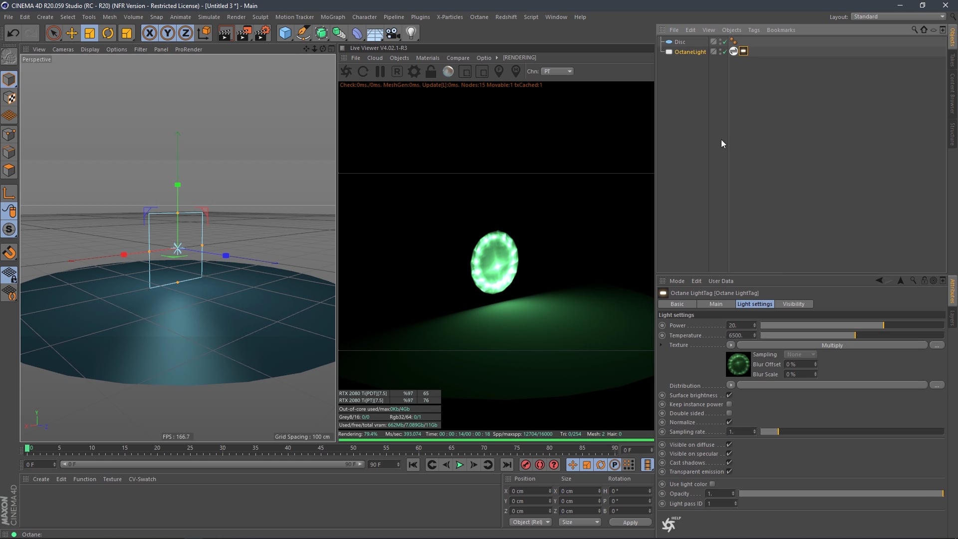 Octane - Custom Area Light Map Color on Vimeo