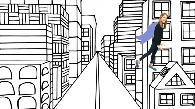 1 Point Perspective Cityscape