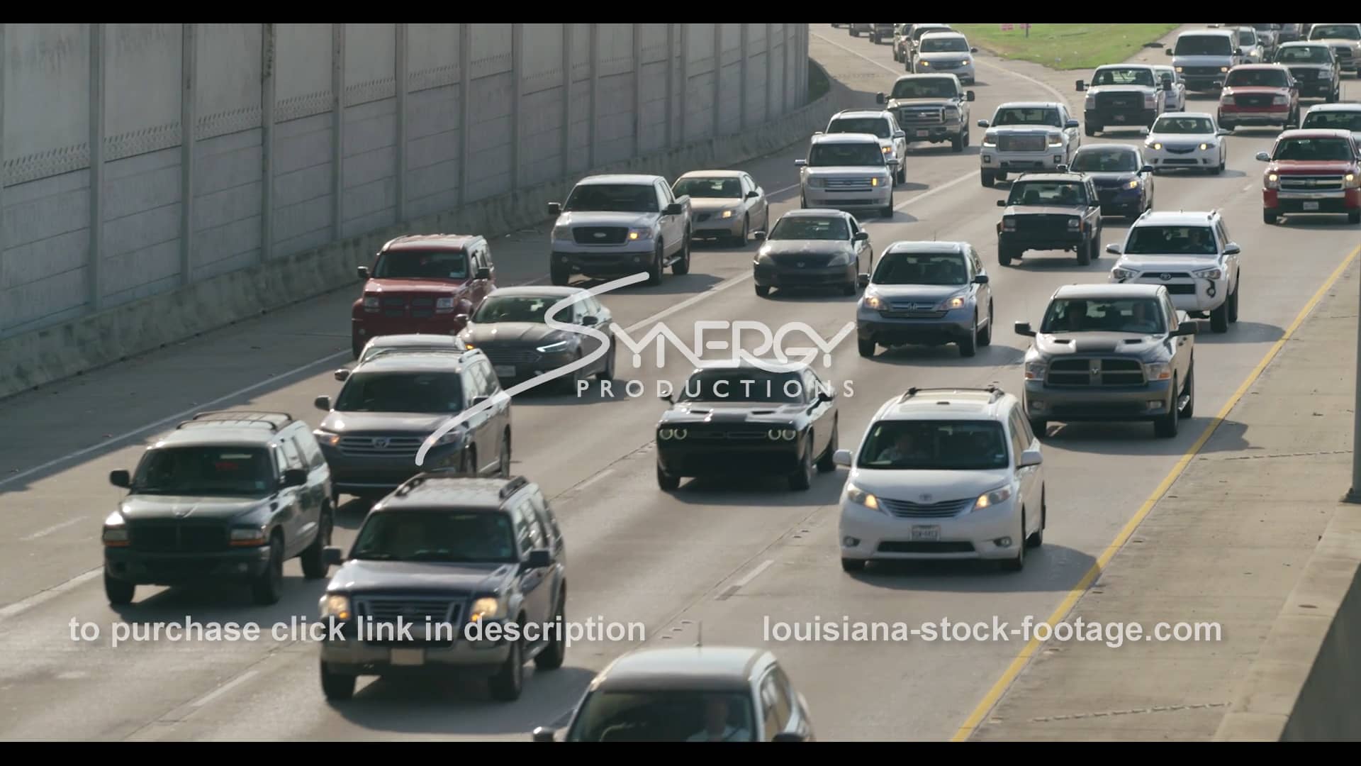 401_4 lanes of traffic in Baton rouge interstate 10 stock footage on Vimeo