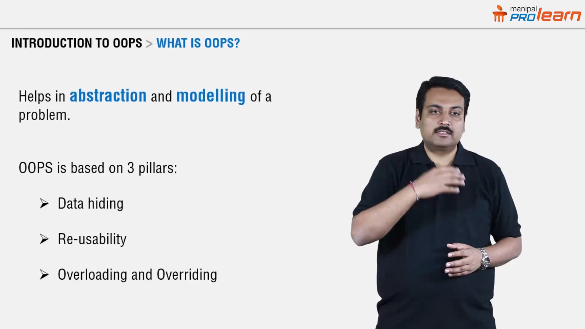 M3L1L1-Introduction to Object Oriented Programming (OOPS) on Vimeo