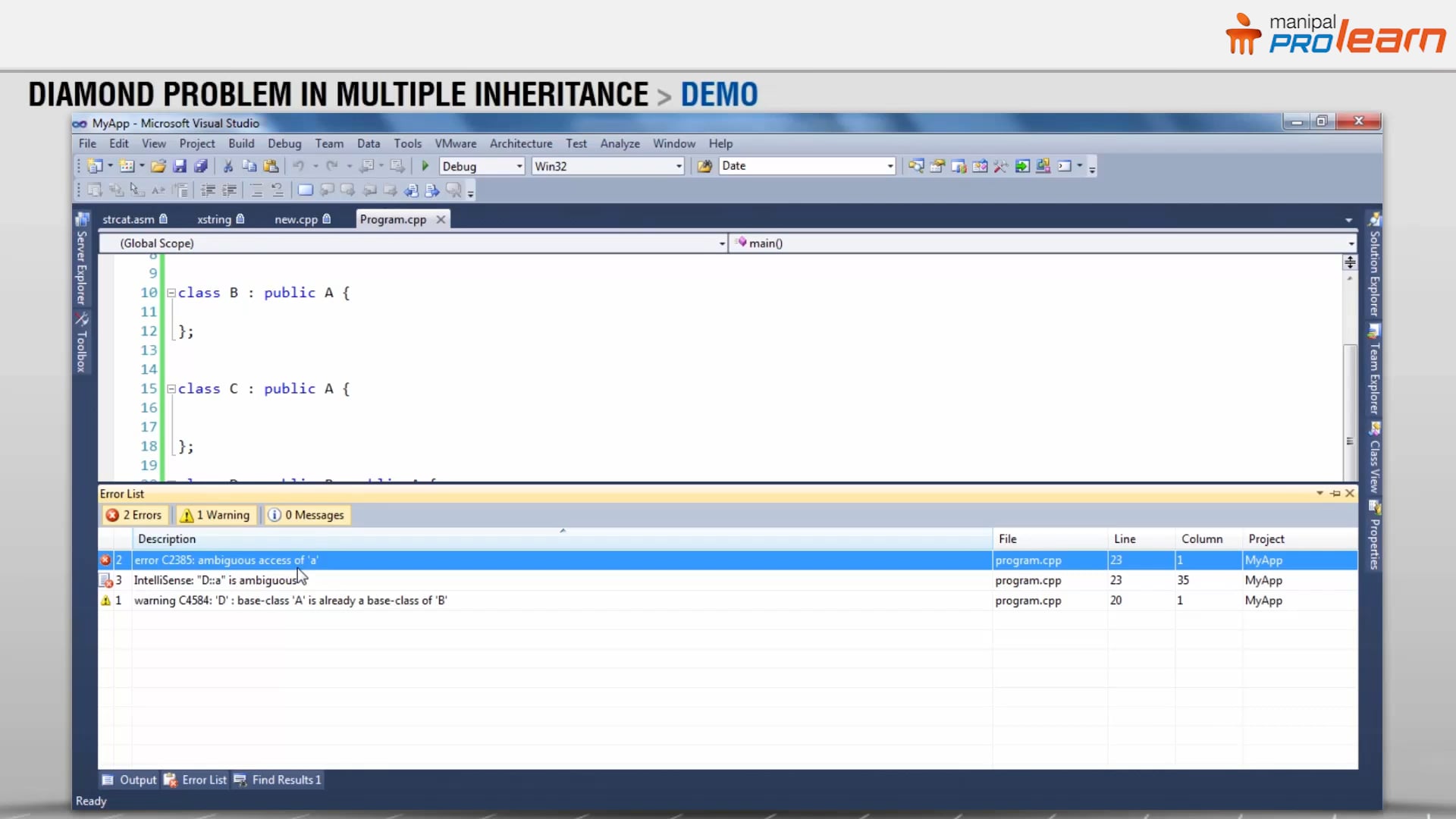 M3L8L10-Diamond Problem in Multiple Inheritance Demo on Vimeo