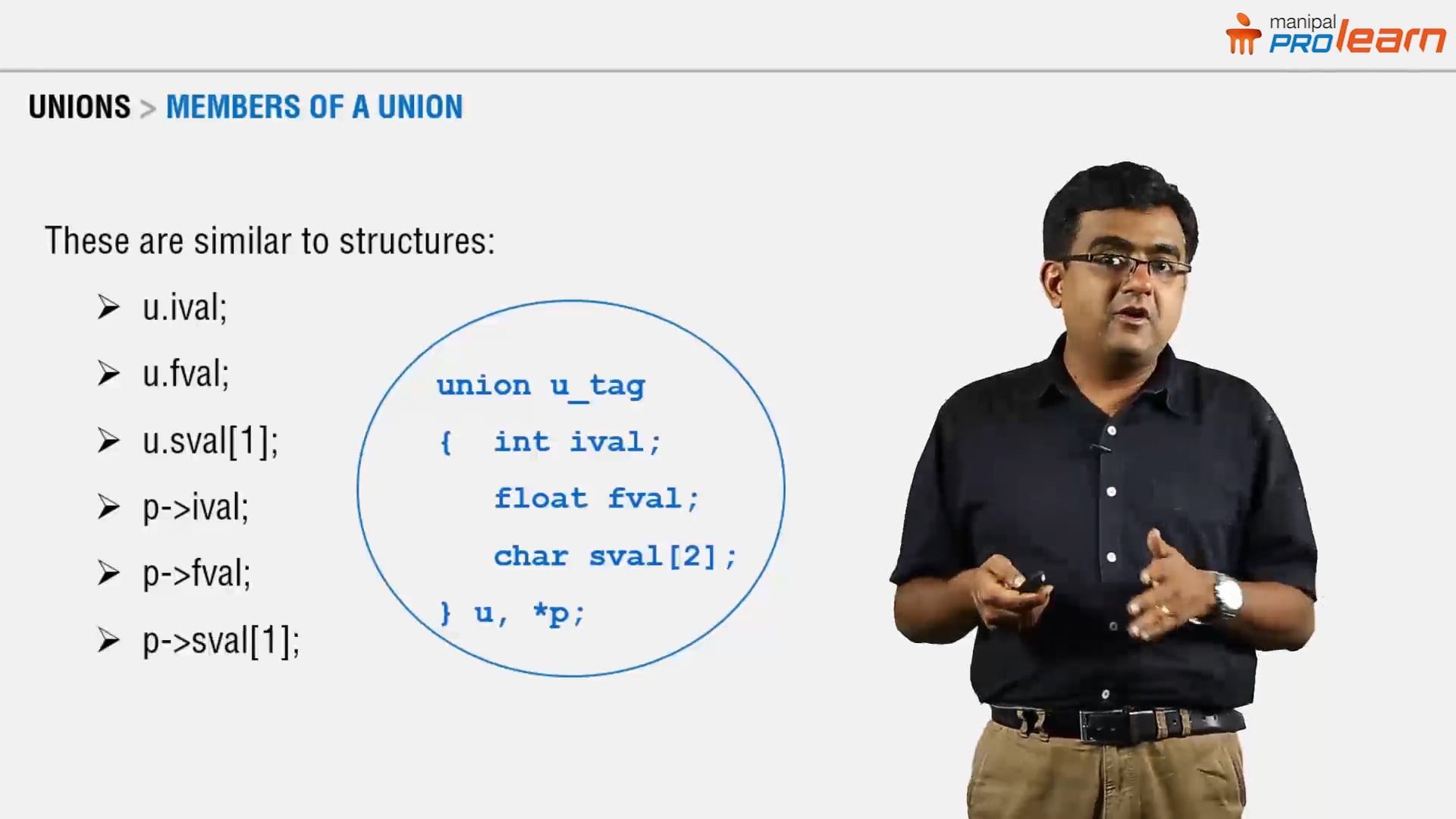 M8L4L1 - Defining and Accessing Members of a Union on Vimeo