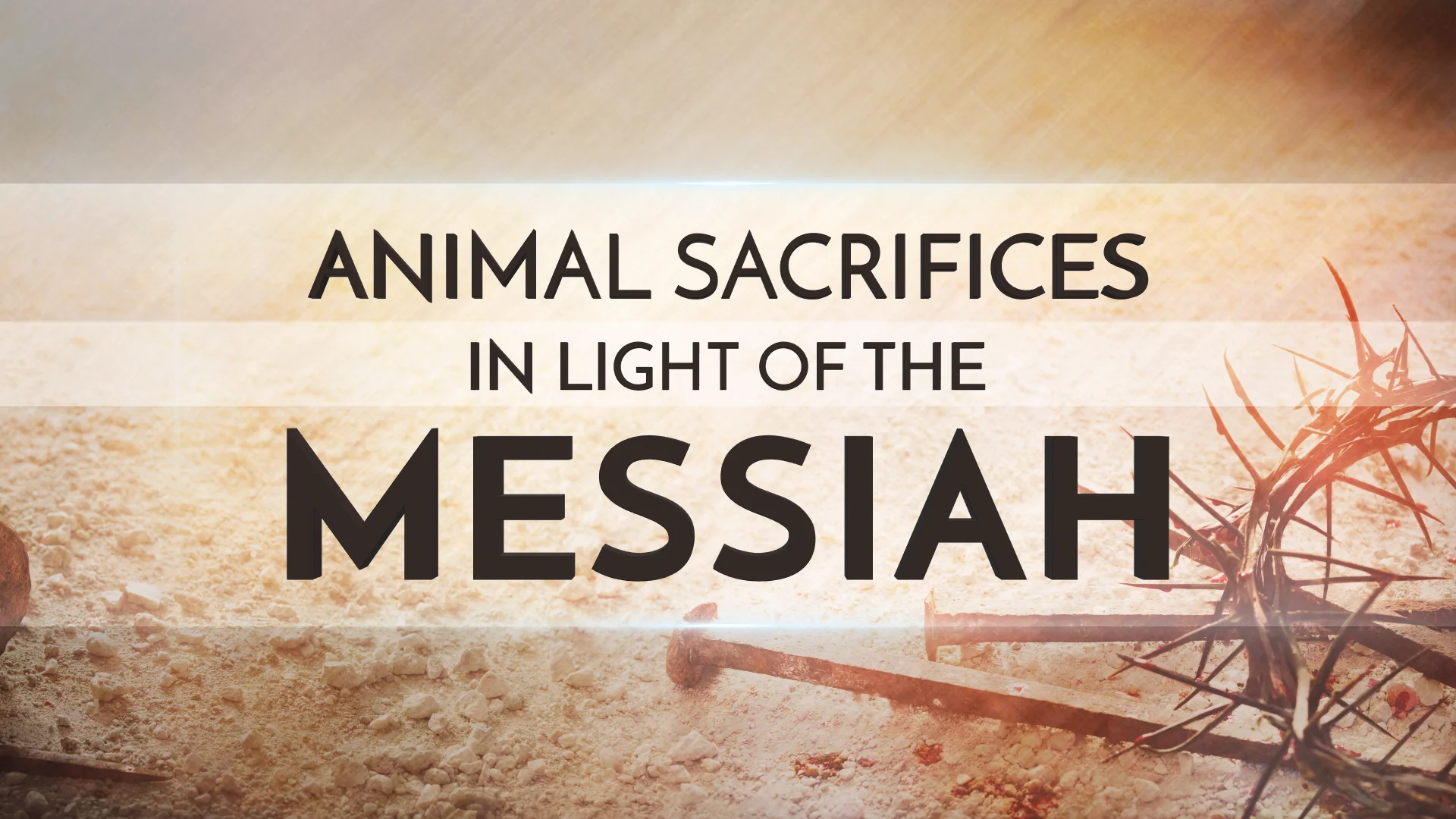 Animal Sacrifices in Light of the Messiah