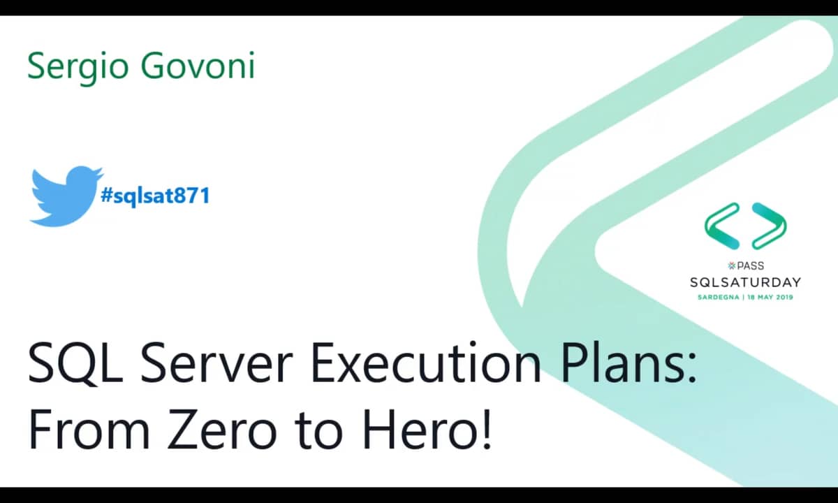 SQL Server Execution Plans From Zero to Hero on Vimeo