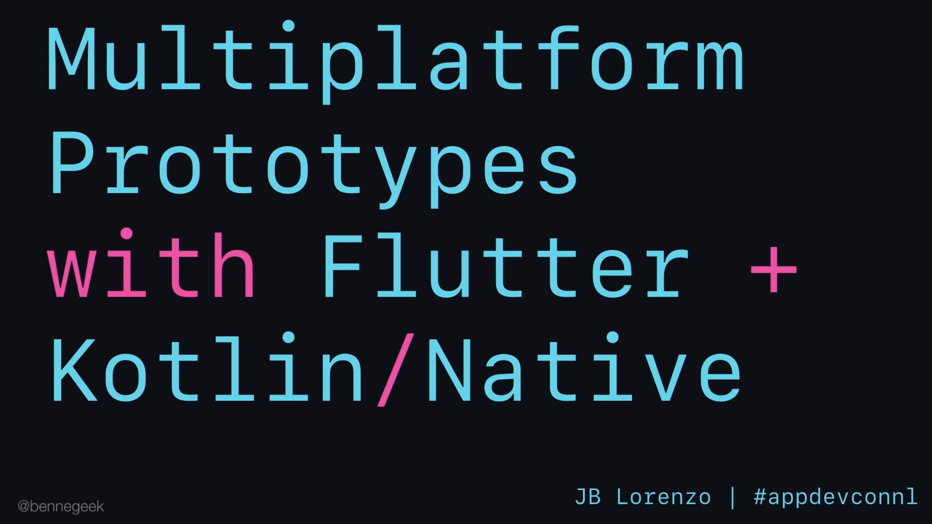 Multiplatform Prototypes with Flutter and Kotlin/Native - JB Lorenzo (edited) on Vimeo