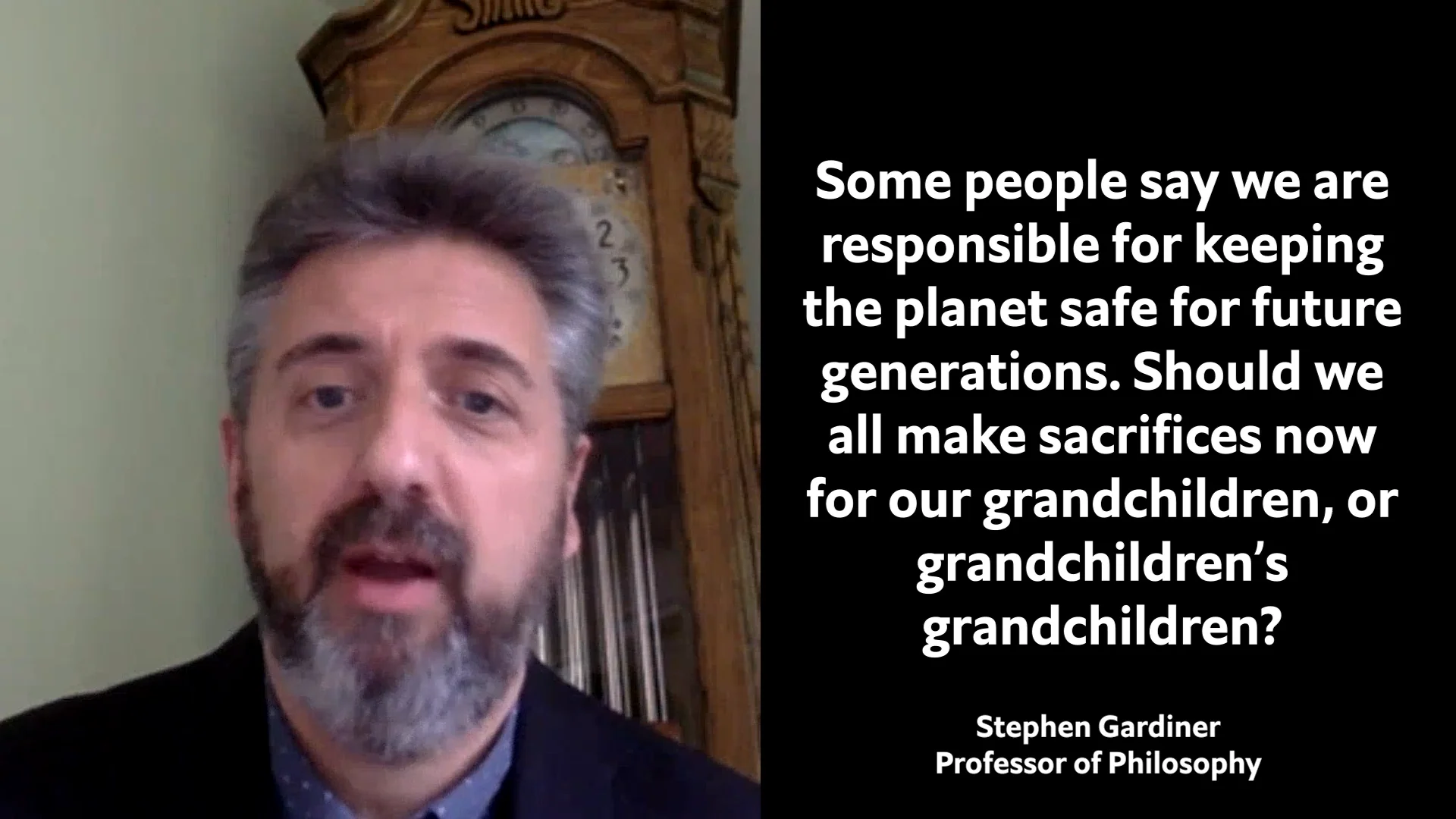 Should we all make sacrifices now for future generations? on Vimeo