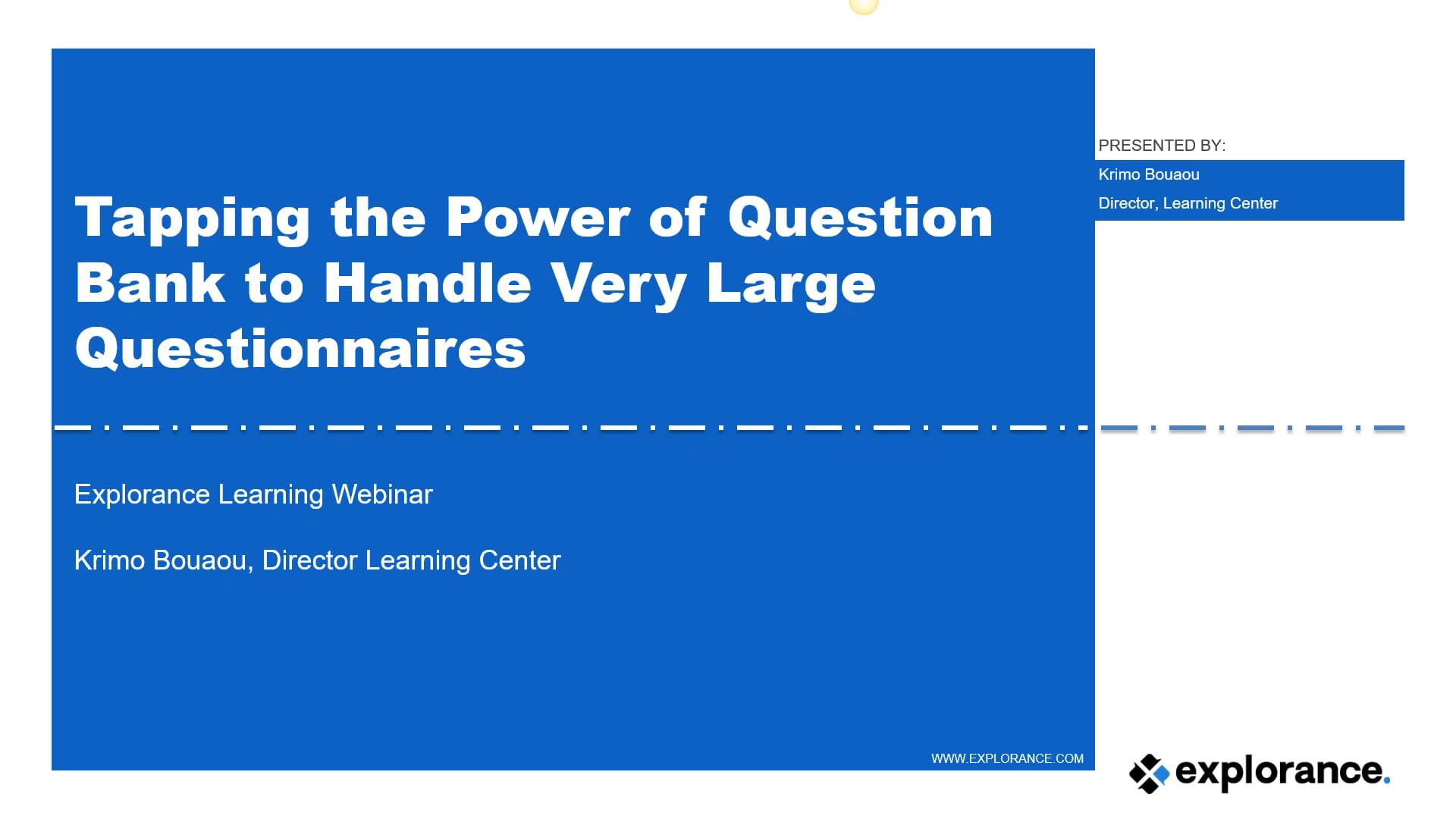 2019-05-29 - Tapping the Power of Question Bank to Handle Complex Questionnaires on Vimeo