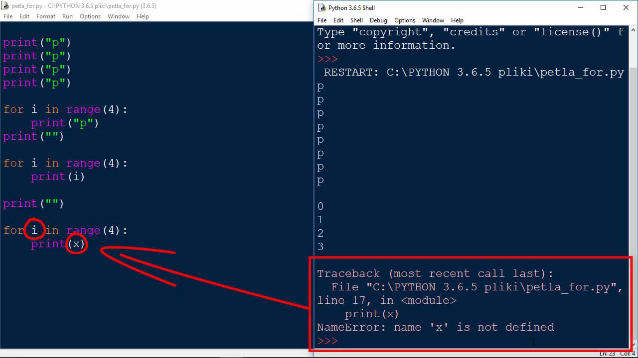 Programowanie w Pythonie. Pętla for – wprowadzenie on Vimeo