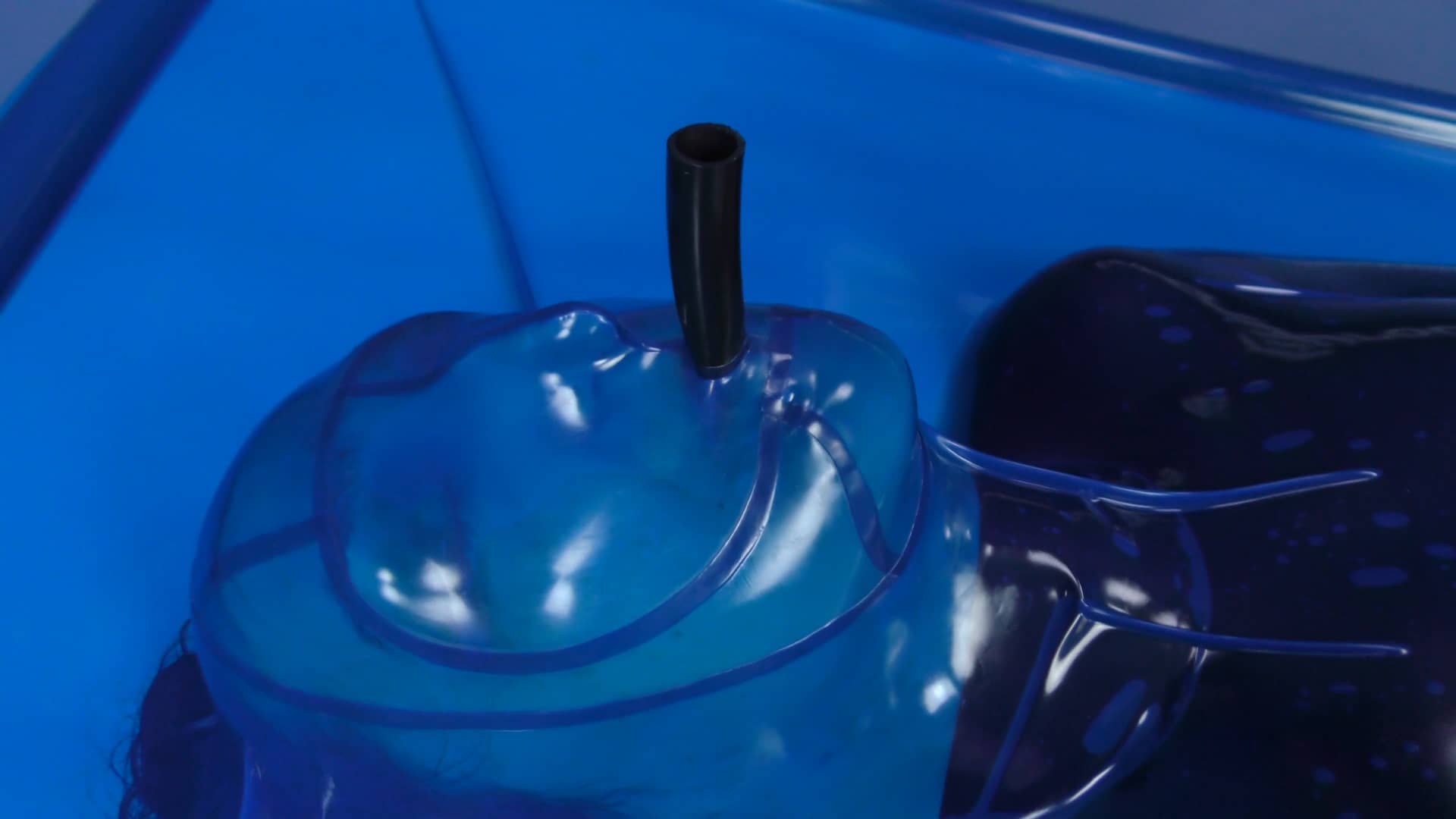Airtight latex vacbed with attached half-mask (optional) on Vimeo