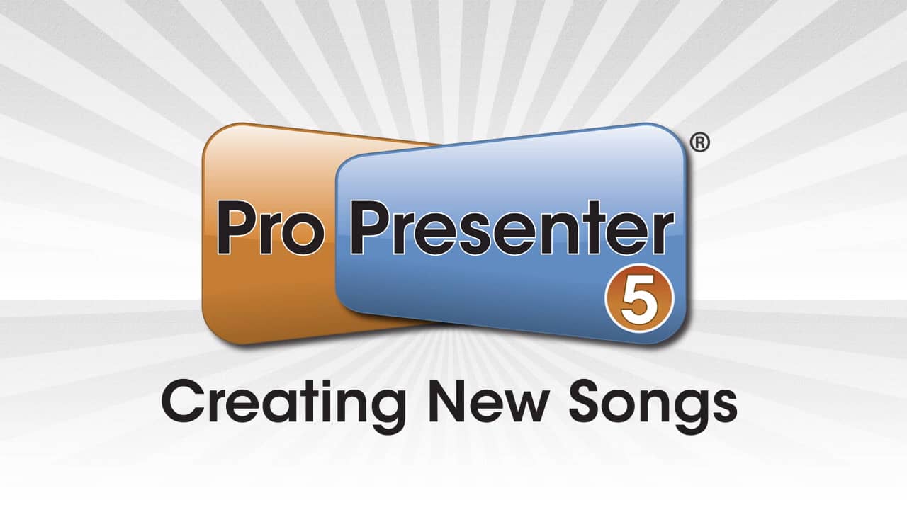 Creating New Songs in ProPresenter on Vimeo