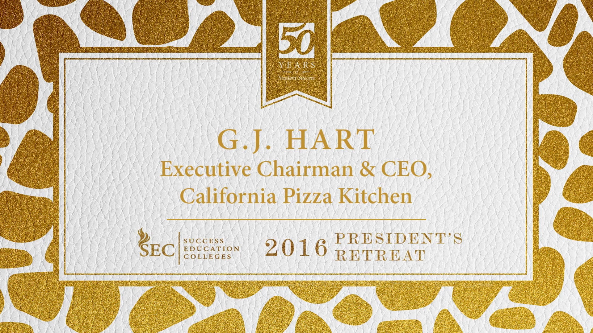 2016 President's Retreat | G.J. Hart on Vimeo