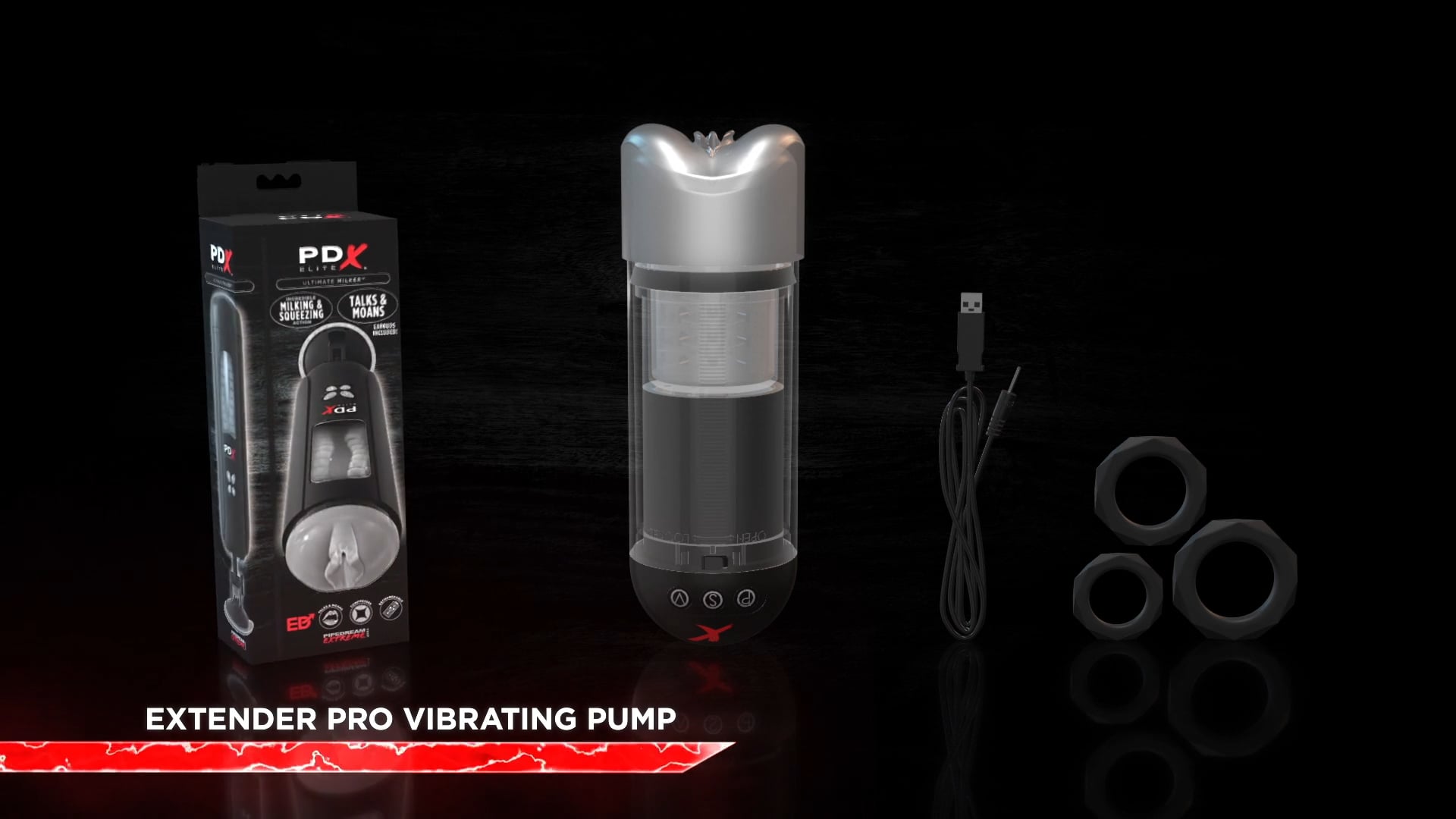 PDX Elite Extender Pro Vibrating Pump Pipedream on Vimeo