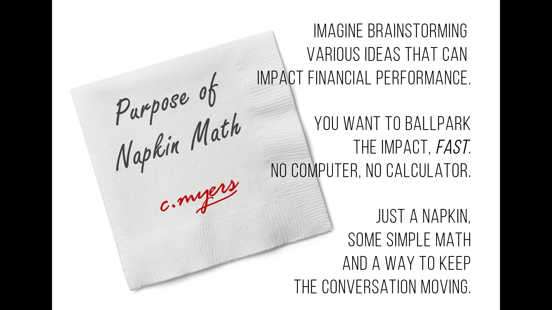 Napkin Math - Value in the Current Rate Environment v2 060319 on Vimeo