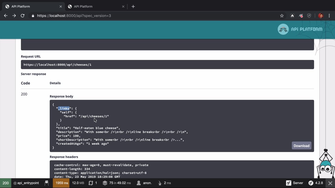 More Formats Hal And Csv Api Platform 2 Part 1 Serious Restful Apis Symfonycasts