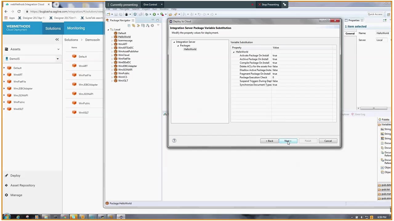 Cloud Deployment - Deploying packages using Software AG Designer on Vimeo