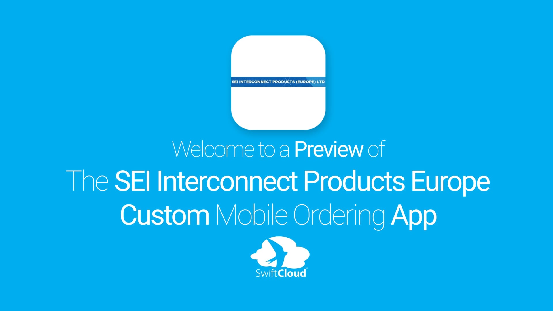 SEI Interconnect Products Europe - Mobile App Preview - SEI9819W on Vimeo