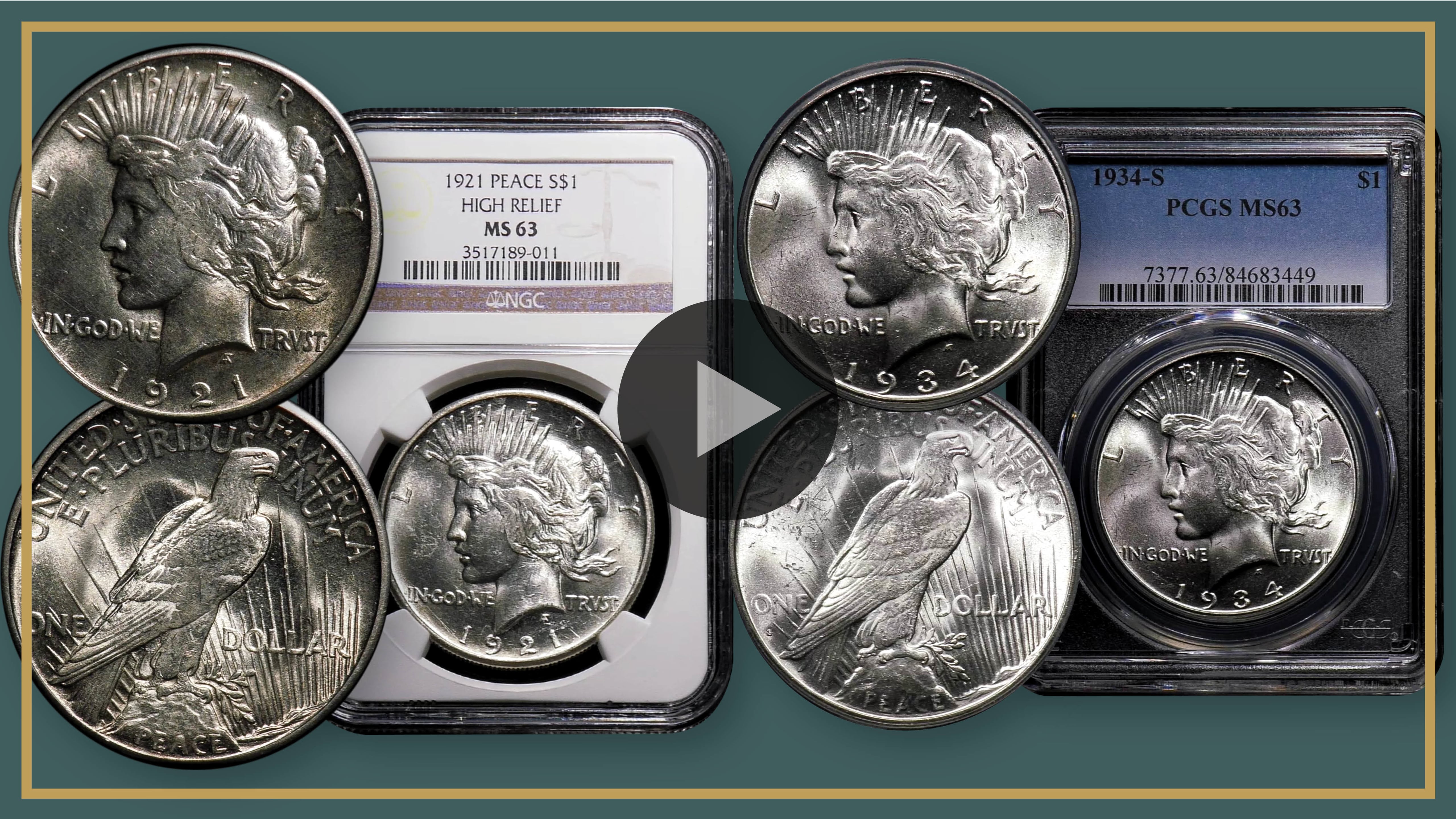 Complete Peace Dollar Set MS63 on Vimeo