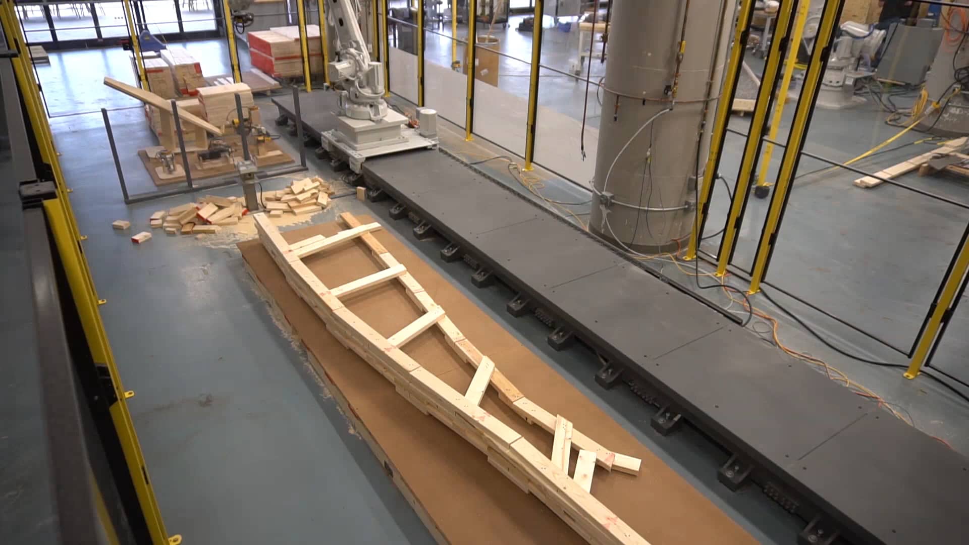 Robotic Fabrication of Nail Laminated Timber on Vimeo