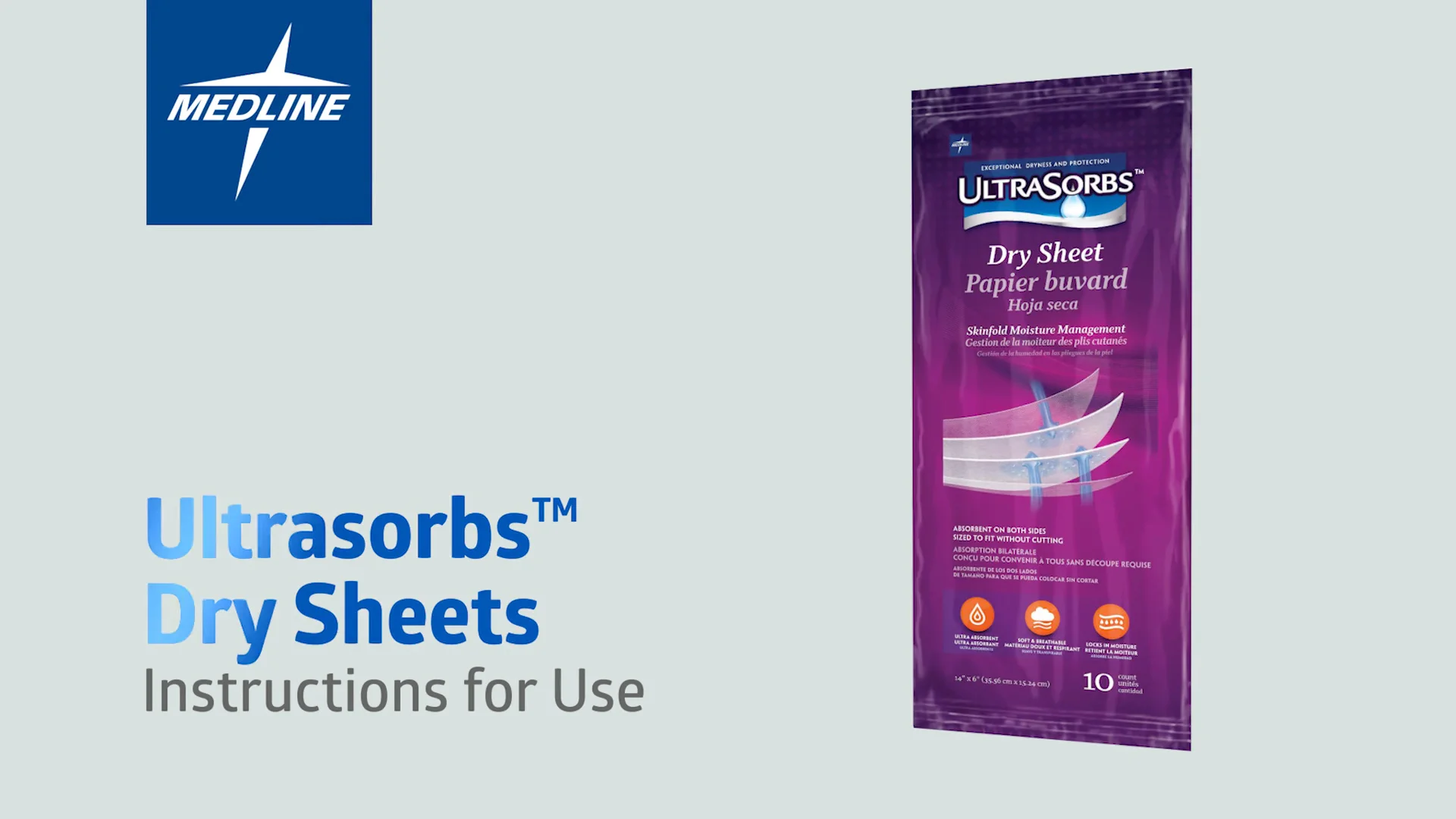 Ultrasorbs Dry Sheet Application Video