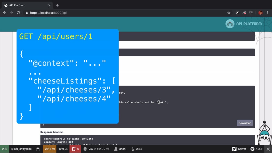 Creating Embedded Objects Api Platform Serious Restful Apis Symfonycasts