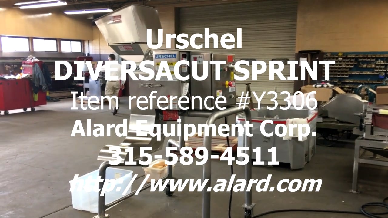 Urschel Diversacut Sprint DICER cutting butternet squash, Y3306 on Vimeo