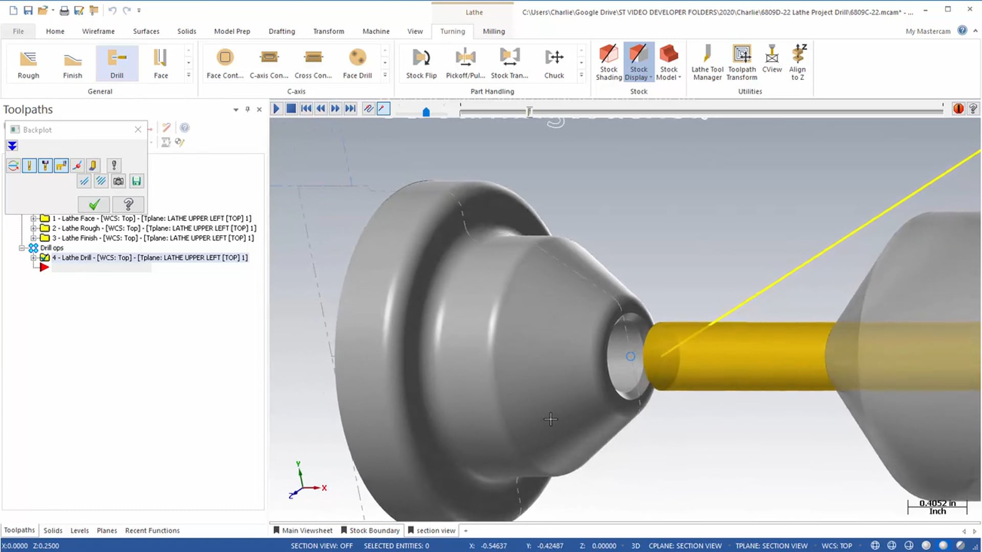 Mastercam 2023 Library - Lathe Project - Drill Mastercam 2023 Library - Lathe Project - Drill