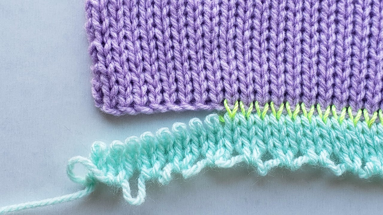 e-Wrap Cast On with Scrap and Ravel | Machine Knitting Tutorial