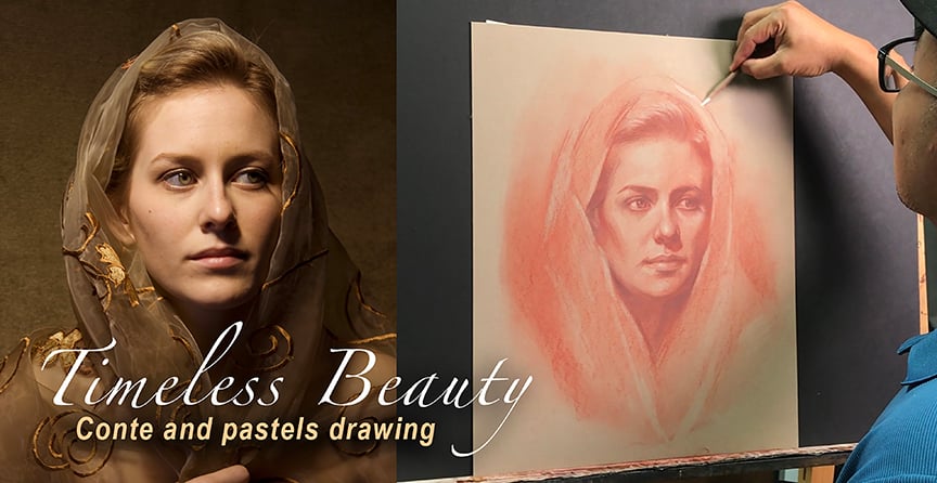 "Madeline" Pastel and Conte on Canson Mi-teintes board on Vimeo